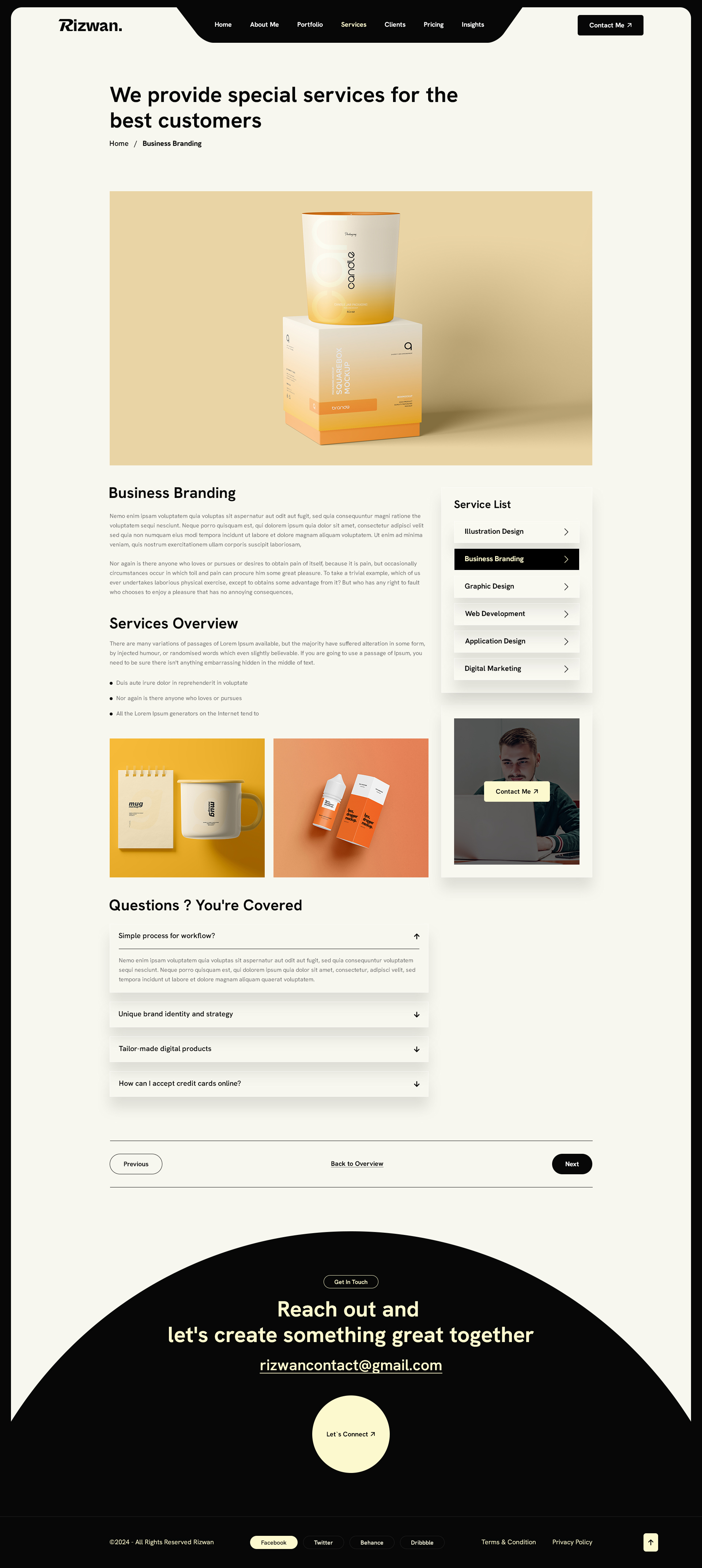 Rizwan - Personal Portfolio PSD Template by craftdzine | ThemeForest